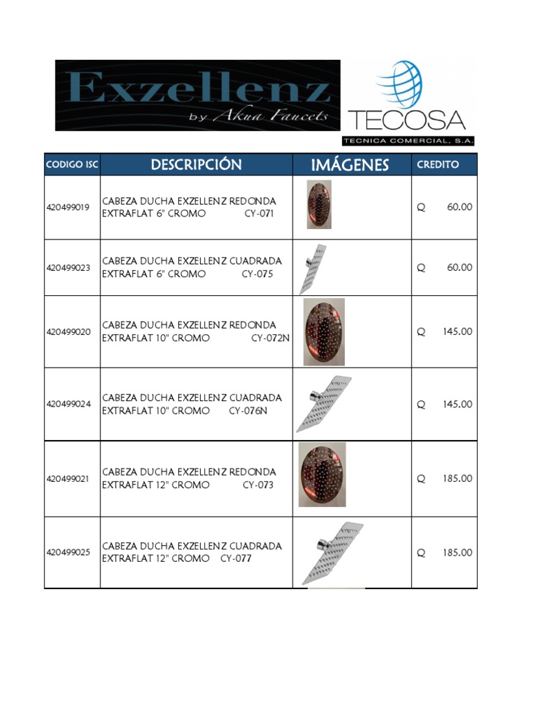 CATÁLOGO EXZELLENZ TECOSA-10 | PDF