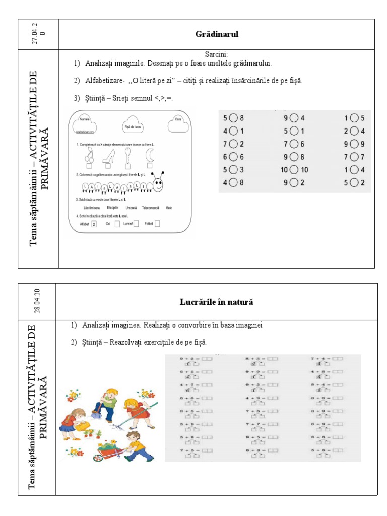 Activitățile de Primavara | PDF