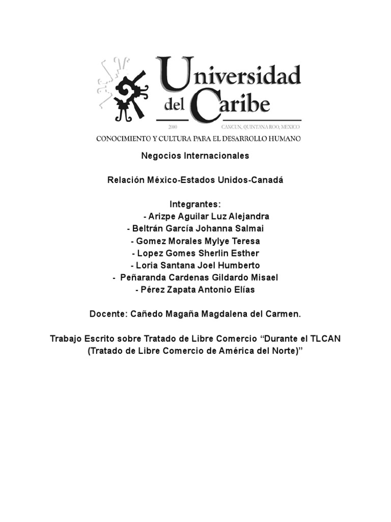Impacto del TLCAN en México | PDF | Tratado de Libre Comercio Norteamericano | México