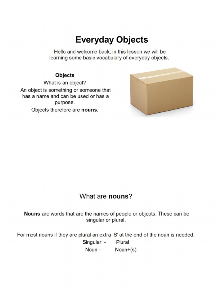 Everyday Objects | PDF