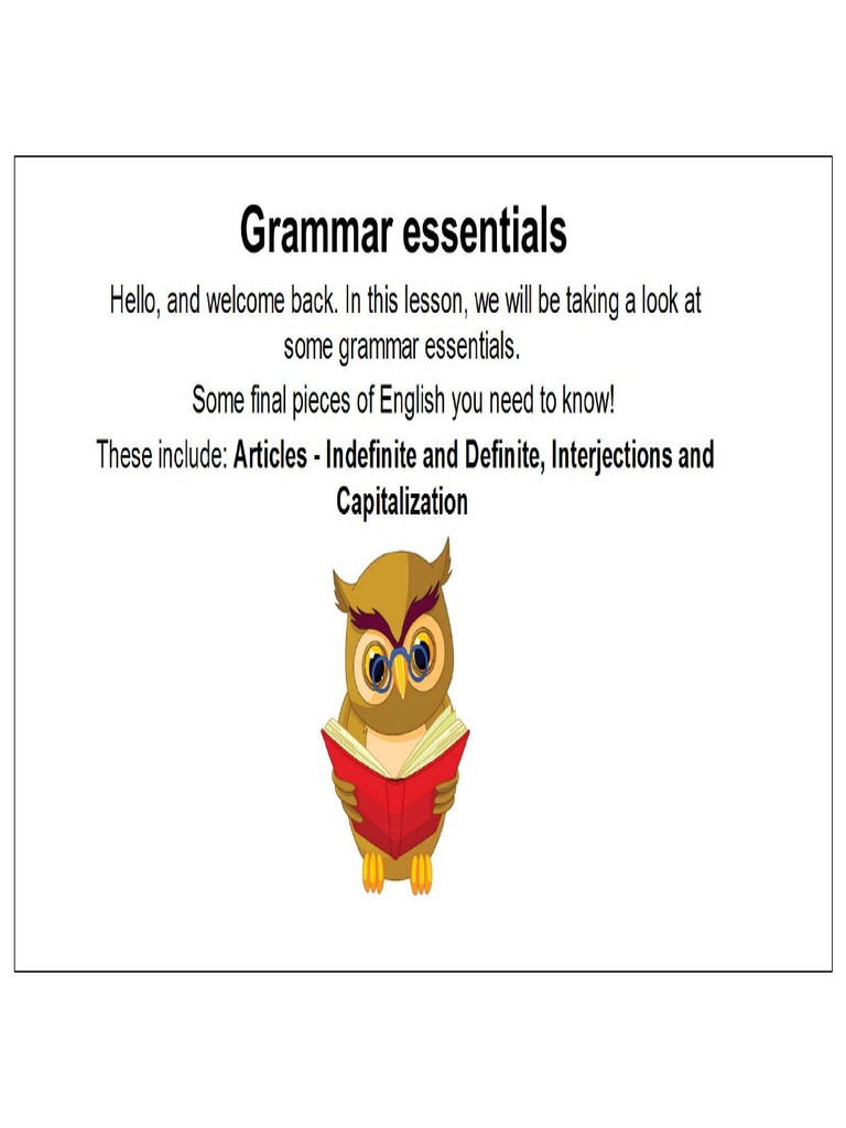 Grammar Essentials | PDF