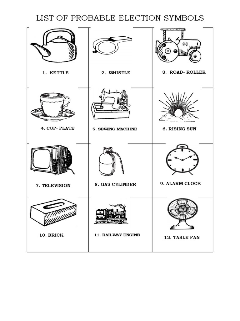 Student Election Symbols List | PDF