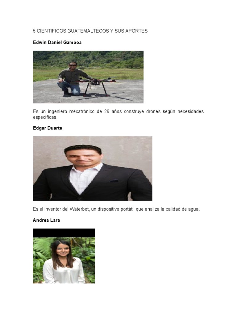 5 Cientificos Guatemaltecos y Sus Aportes | PDF