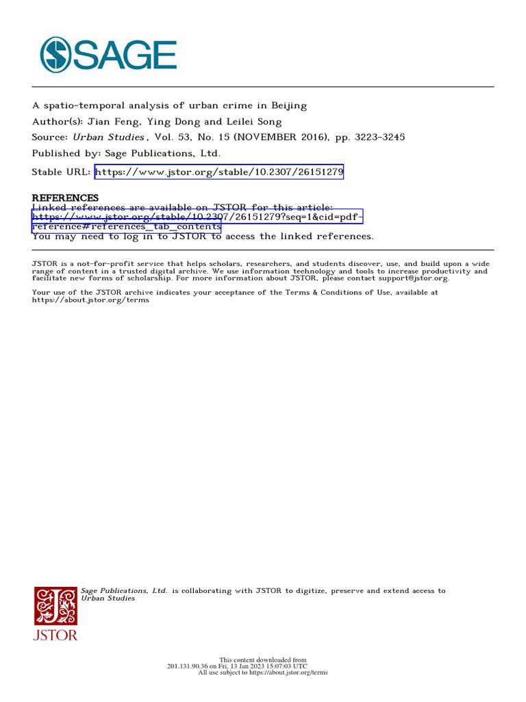 Urban Crime Patterns in Beijing Analysis | PDF | Geography | Spatial ...