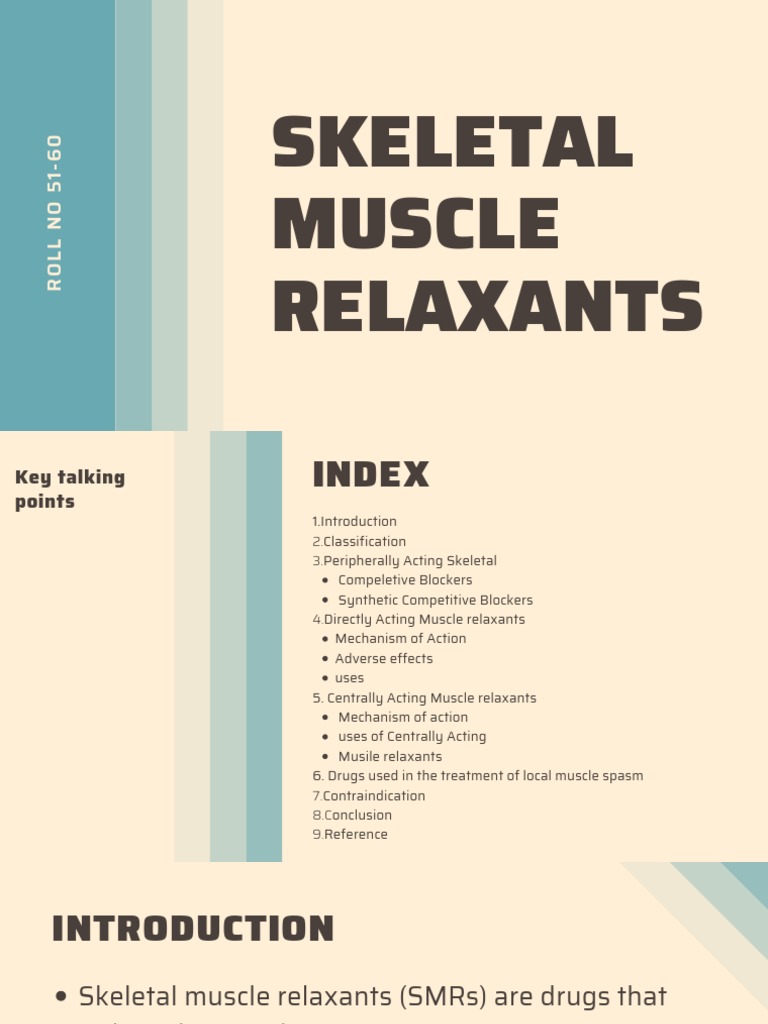 Skeletal Muscle Relaxants | PDF