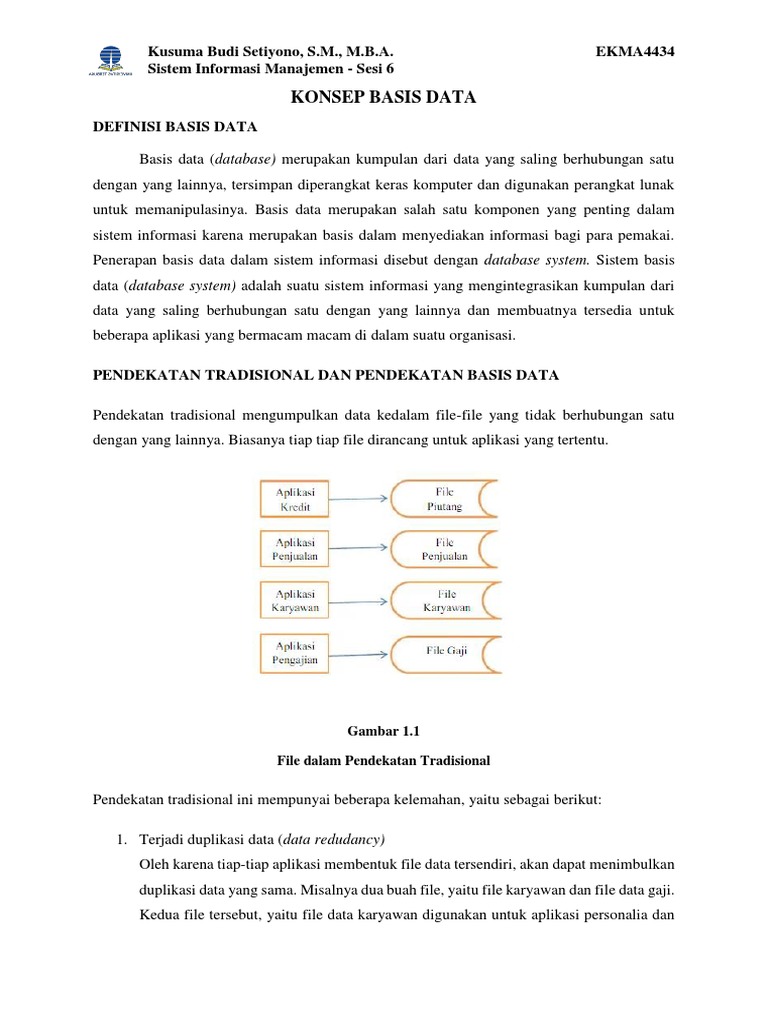 Ringkasan Materi Konsep Basis Data | PDF