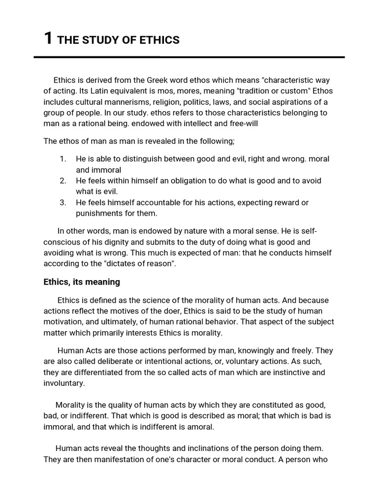 Ethics 1-9 | Download Free PDF | Morality | Reason
