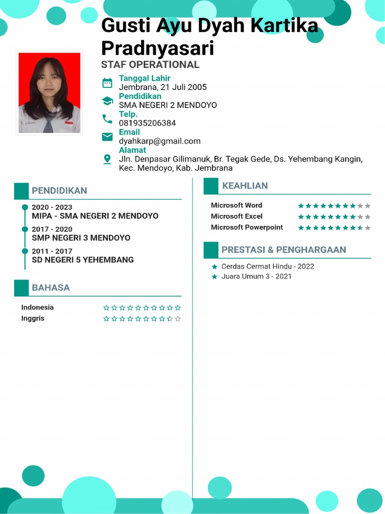 CV Dyah Kartika | PDF