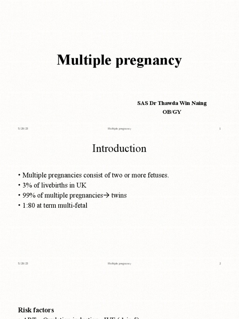 Multiple Pregnancy | PDF | Twin | Childbirth