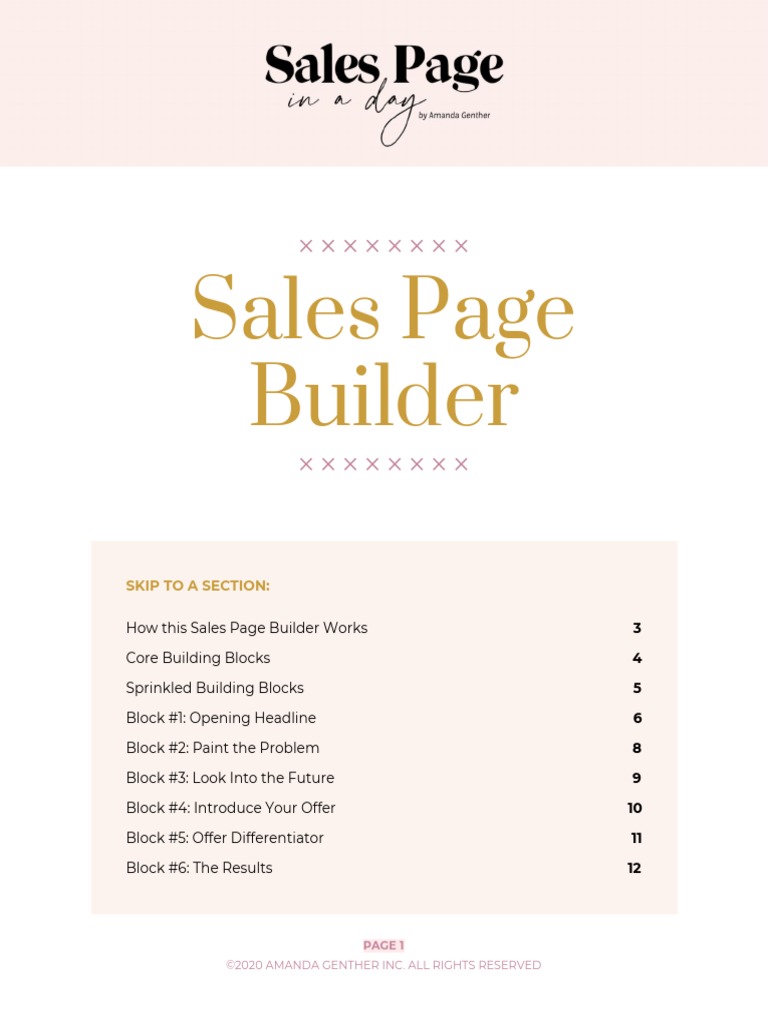 SYSP - 6-Figure Sales Page Template | PDF