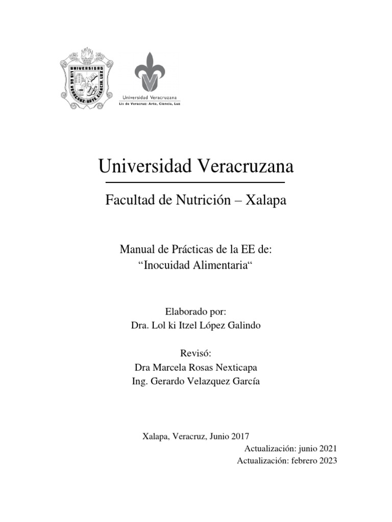 MANUAL DE PRACTICAS-inocuidad Alimentaria Febrero 2023 | PDF | Análisis de Riesgo y Puntos ...