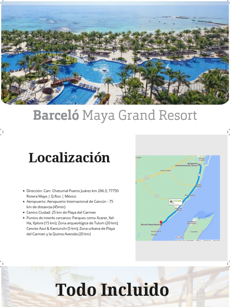 Mapa y Servicios del Barceló Maya | PDF | Ocio
