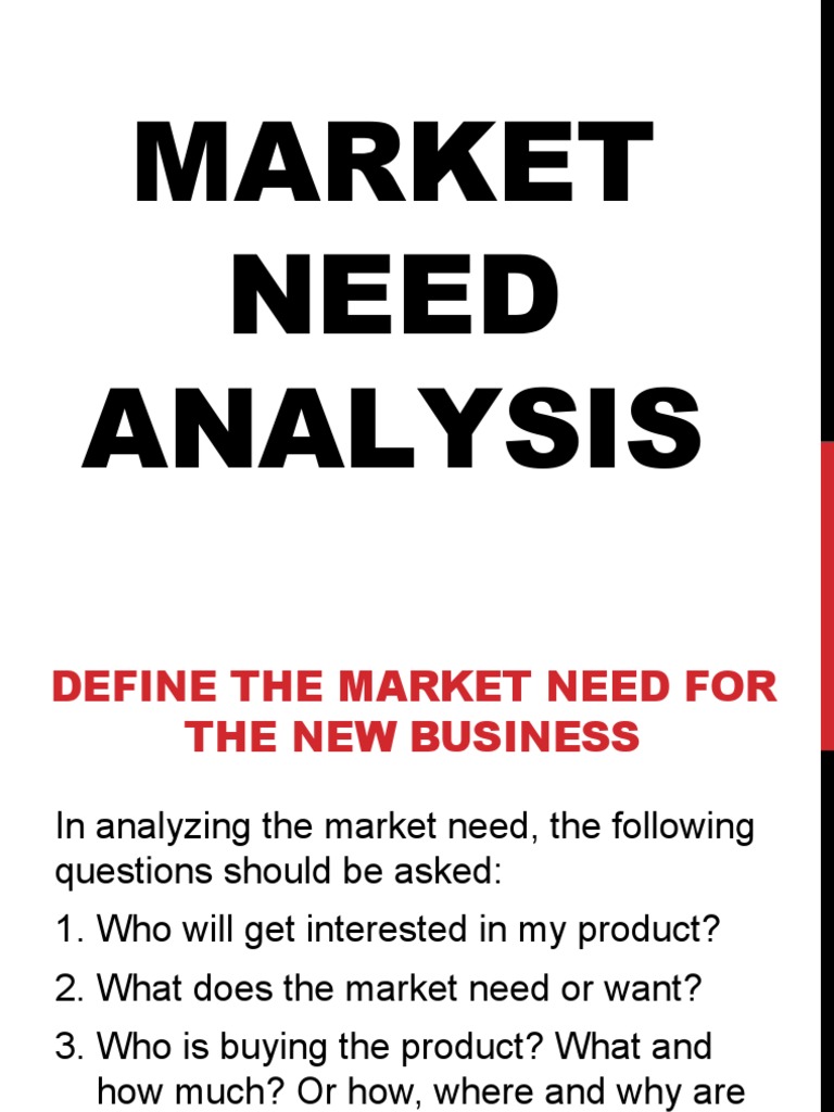 Entrep 9 Market Need Analysis | PDF | Market (Economics) | Market ...