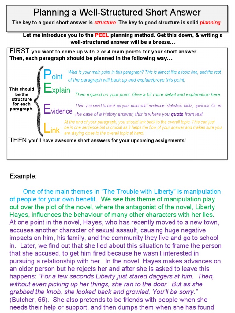 Understanding the PEEL Method | PDF