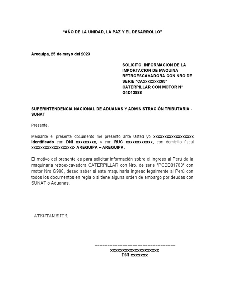 Requerimiento de Informacion | PDF