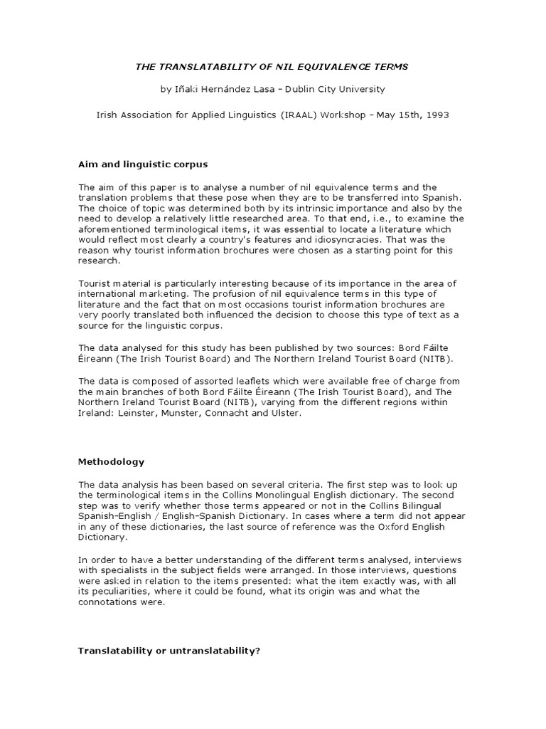 The Translatability of Nil Equivalence Terms | PDF | Translations ...