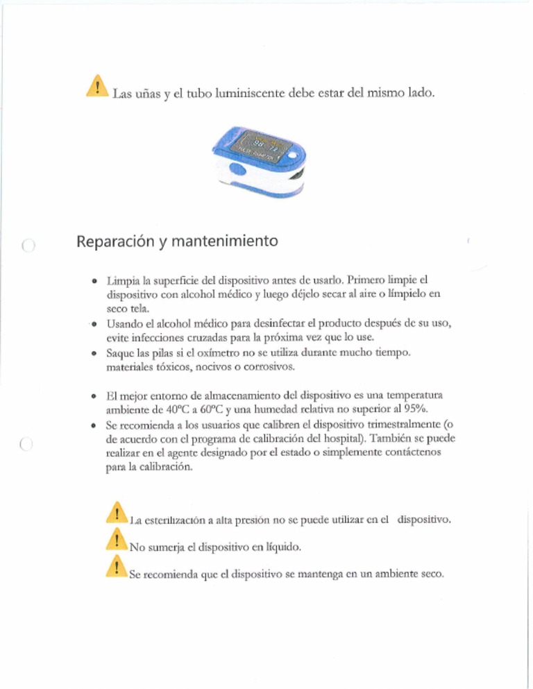 Protocolo Mtto Pulsioximetro | PDF