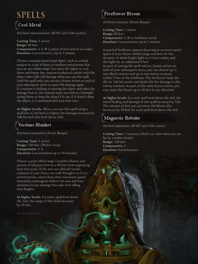 A Flesh Devouring Warlock Magnetism Spells A Teleportation Cleric and ...