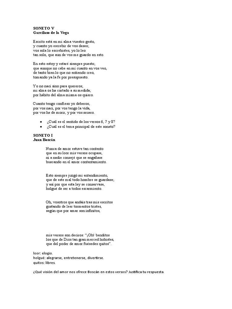 Sonetos Siglos de Oro | PDF