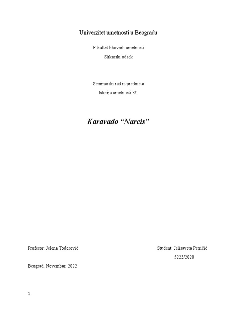 Karavađo Narcis | PDF