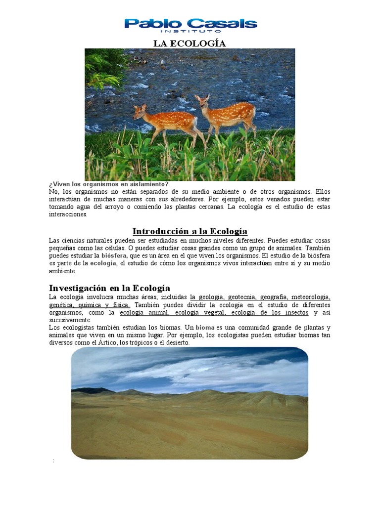 Introduccion A La Ecologia | PDF | Ecología | Ecosistema