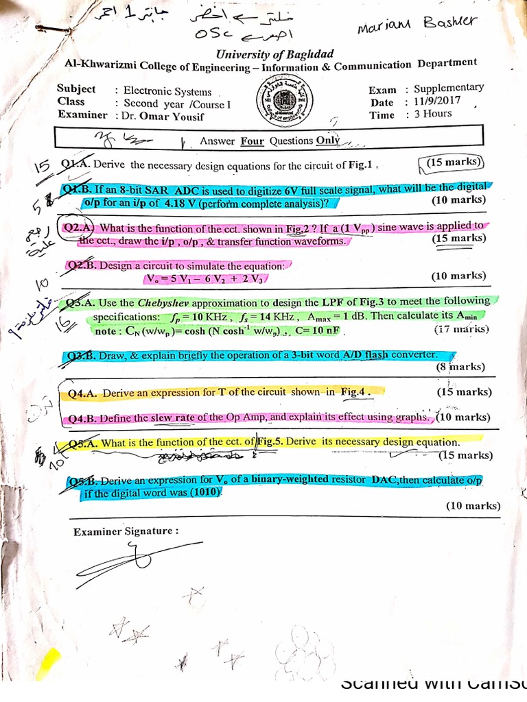 Electronic Devices Final Exam Questions | PDF