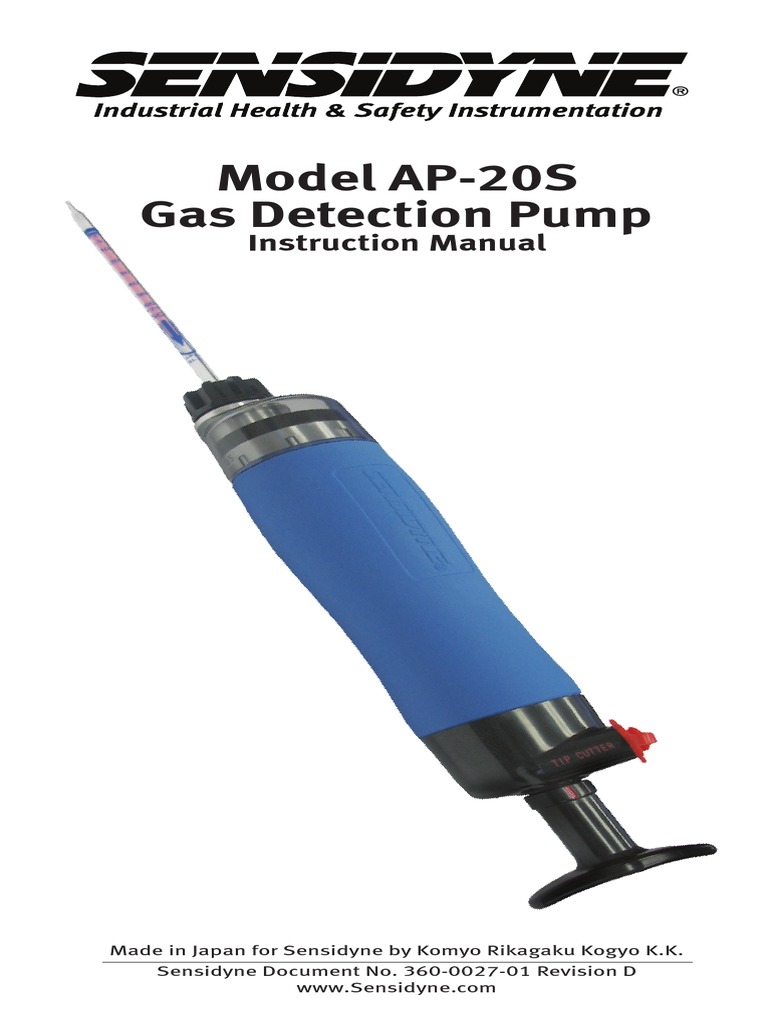 Gas Detection Pump Guide | PDF | Pump | Gases