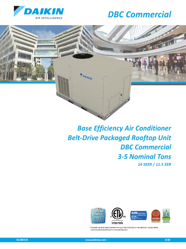 02 Daikin Paquete 5 TR | PDF | Electrical Wiring | Air Conditioning