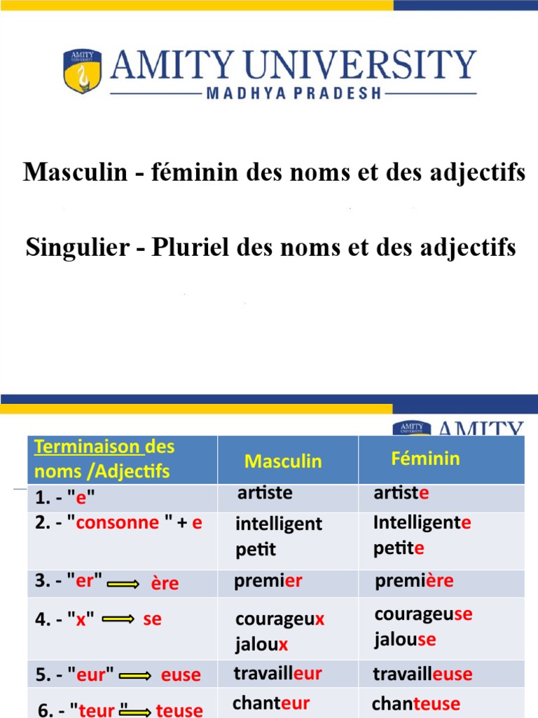 Masculin Et Feminin | PDF | Genre grammatical | Morphologie linguistique