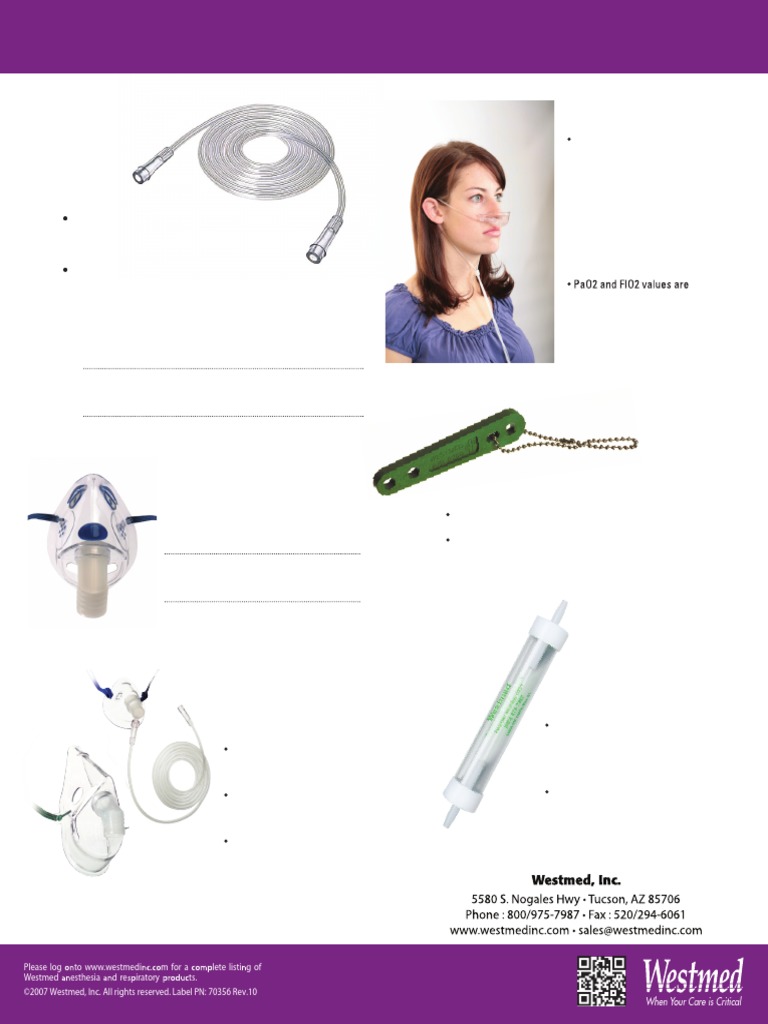 RESPIRATORY ACCESSORIES 70356 Rev.10 | PDF | Equipment | Clinical Medicine