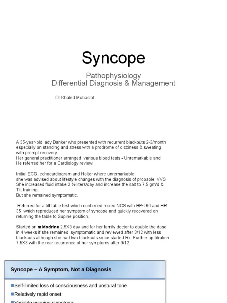 Syncope | PDF