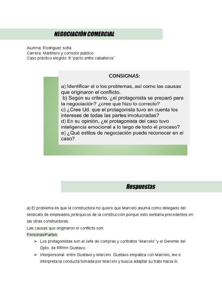 TP 7y8 Negociacion Comercial | PDF | Negociación | Las emociones
