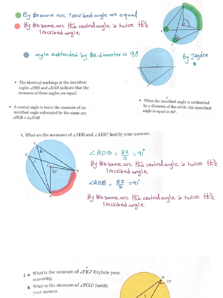 Math Grade 9 CH 7 Notes May 24 | PDF