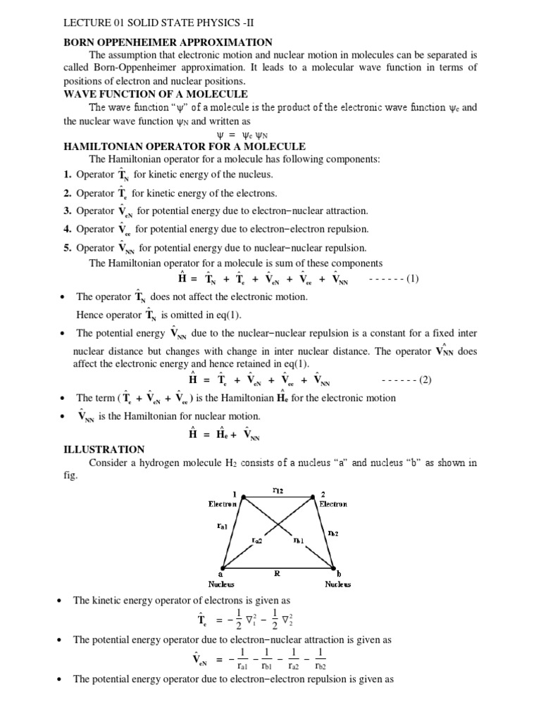 Lecture 01 Solid State Physics - II | PDF