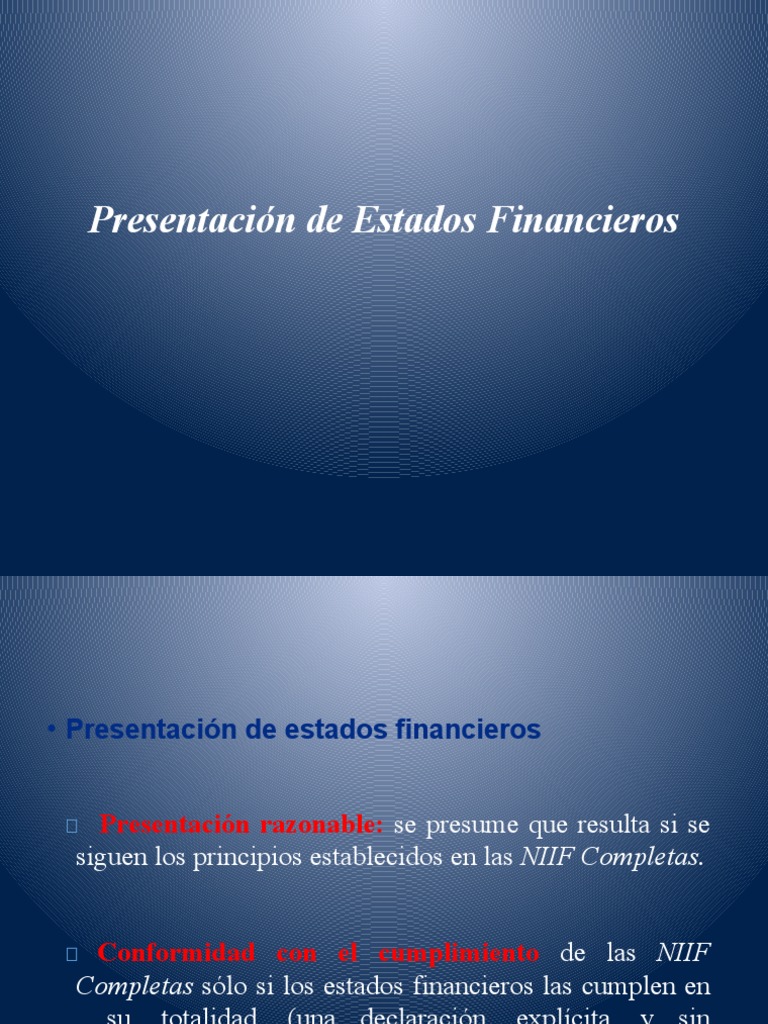Presentación de Estados Financieros | PDF