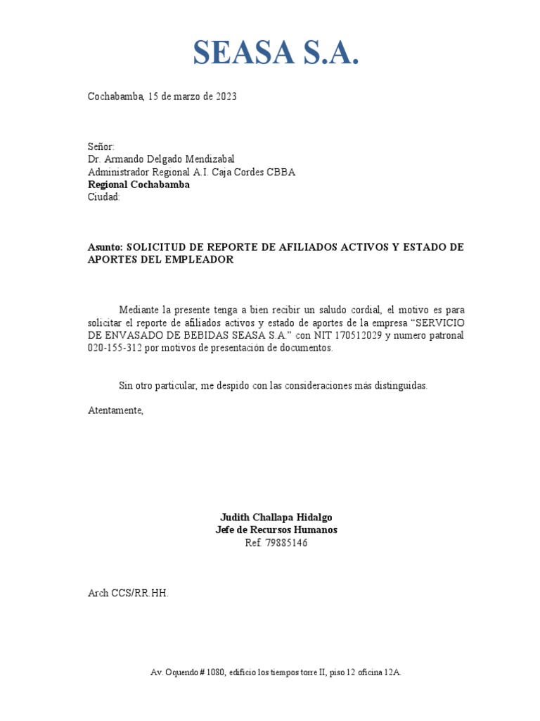 Reporte de Afiliados SEASA | PDF