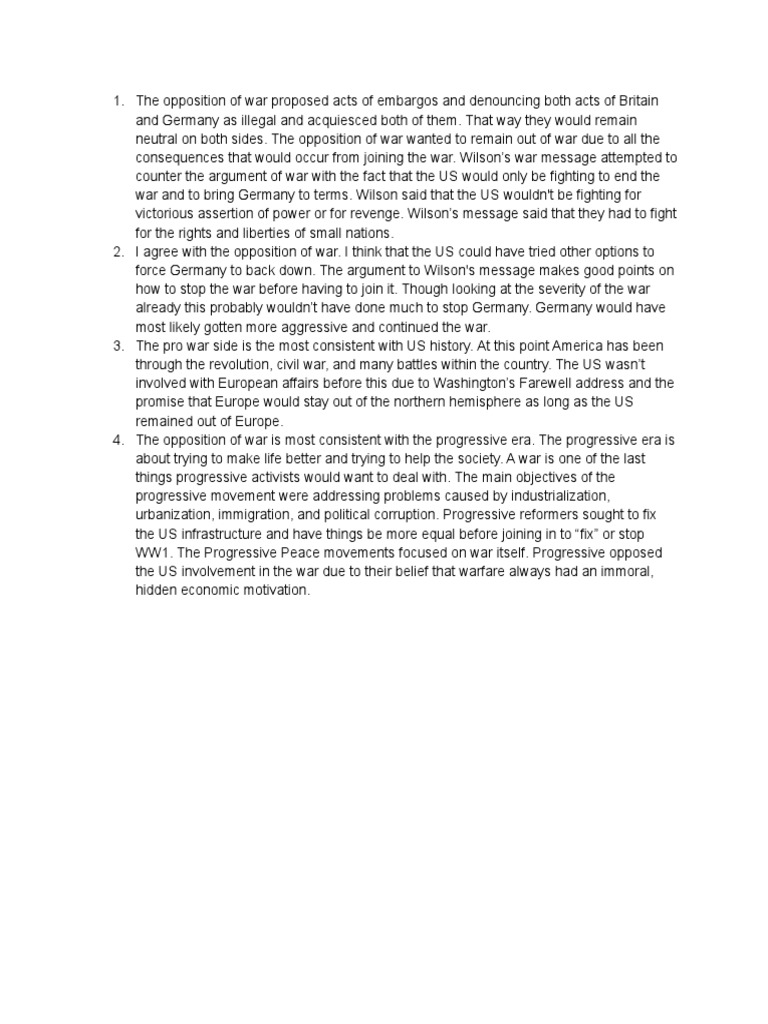 WW1 Project | PDF | World War I | Progressive Era