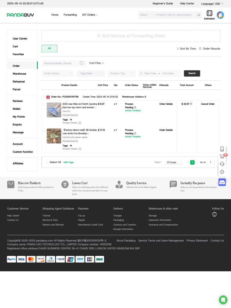 Order List | PDF | Pay Pal | Warehouse