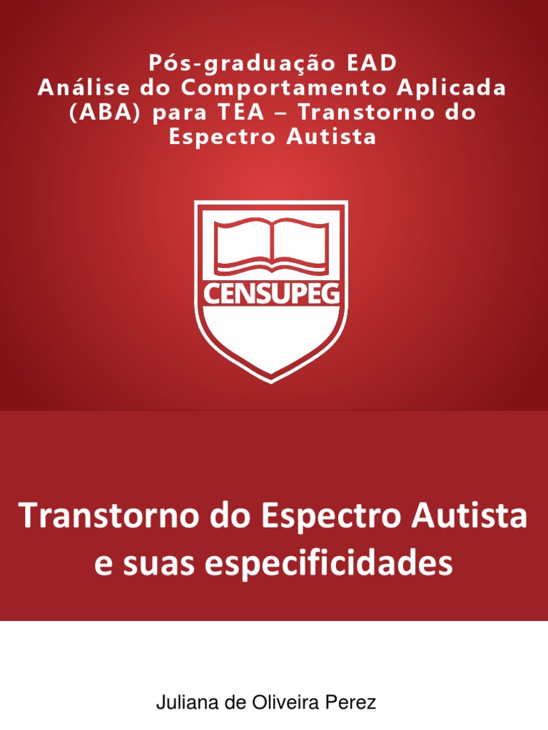 TEA e Suas Especificidades | PDF | Espectro do autismo | Síndrome de ...