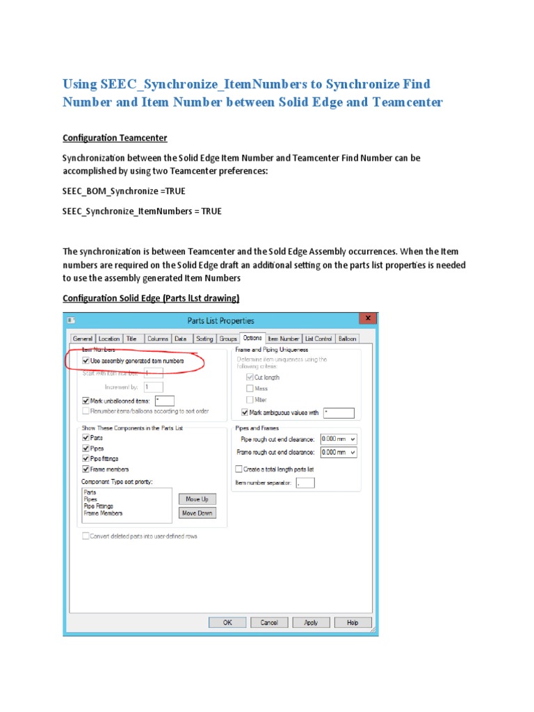 SEEC-Synchronize-ItemNumbers | PDF