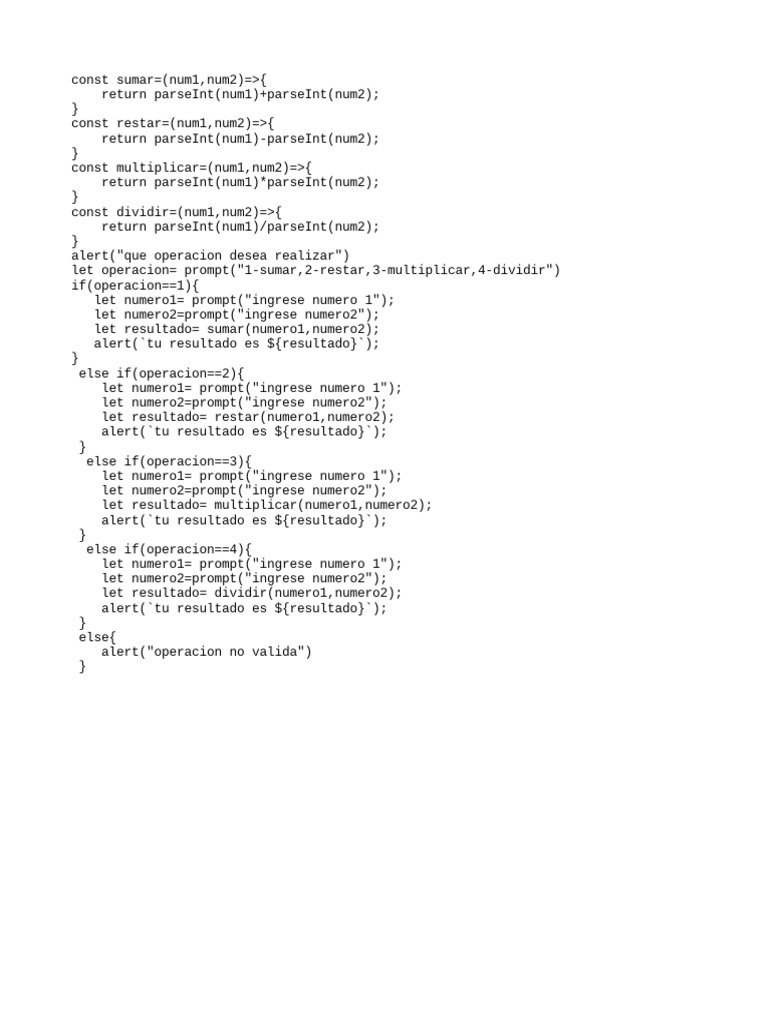Calculadora Js | PDF