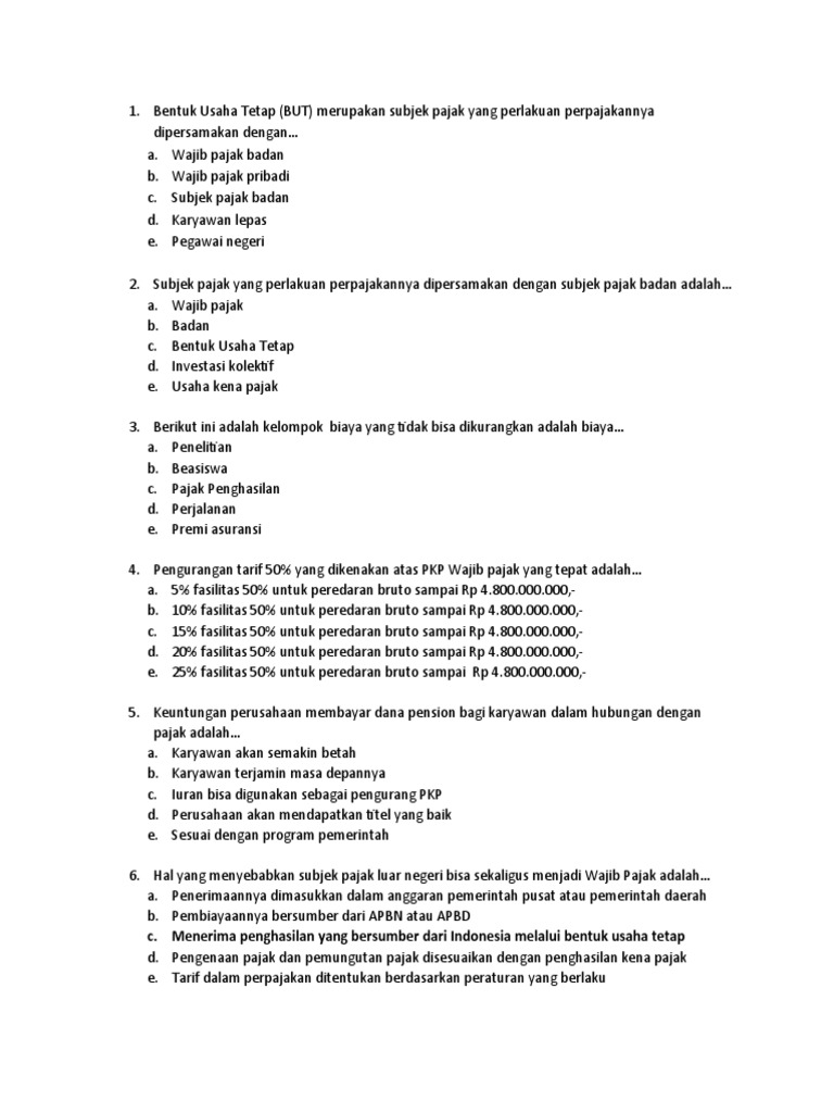 Panduan Pajak untuk Wajib Pajak Badan | PDF