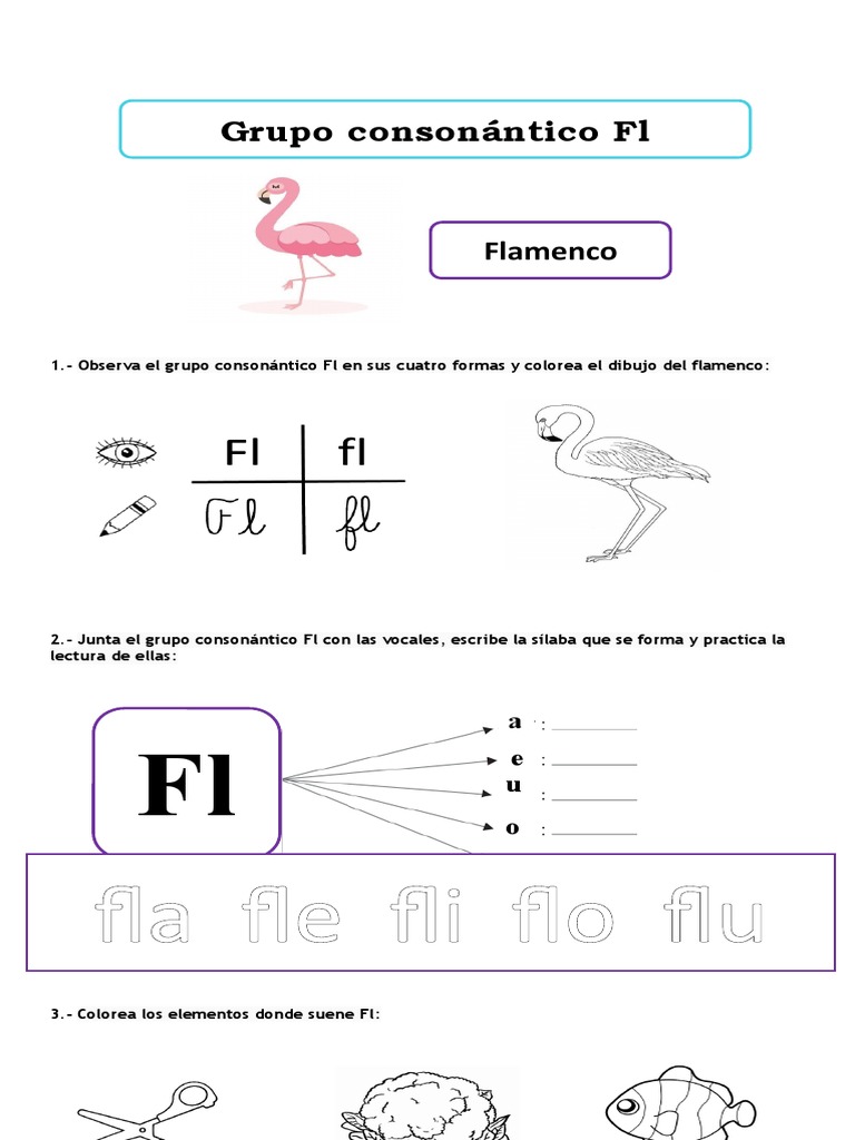 Actividades con el grupo Fl para niños | PDF | Lingüística