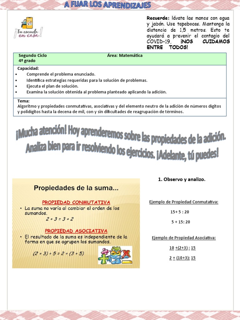 Matemática 4º Grado | PDF | Matemáticas | Matemática Elemental