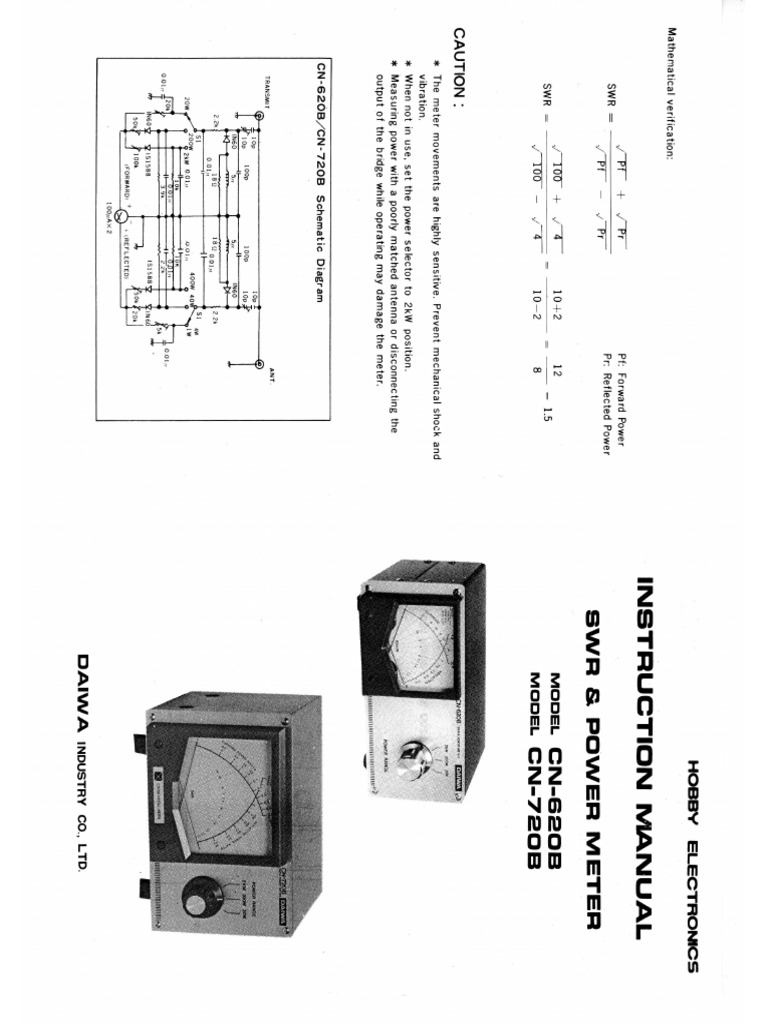 Daiwa CN-620B & CN-720B Manual | PDF