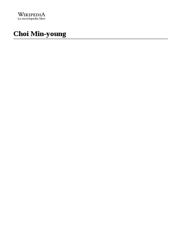 Choi Min-Young | PDF | Televisión