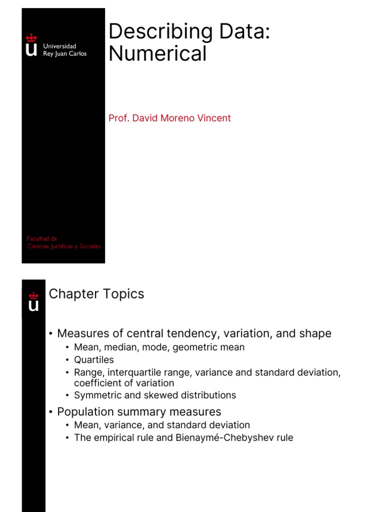 03 Numerical Description FULL | PDF | Mean | Median