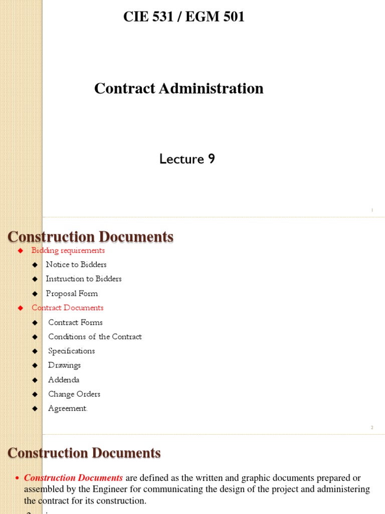 Lecture 9 - CIE 531 - EGM 501 - 2021 | PDF | Guarantee | Bonds (Finance)