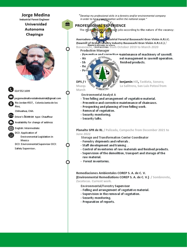 CV-Jorge Medina-2023 (Ingles) | PDF