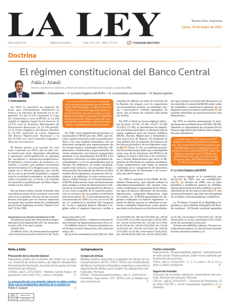 Manilli Bcra | PDF | Bancos | Moneda